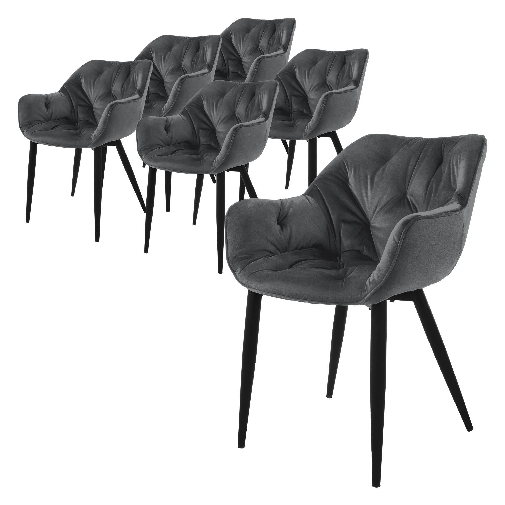 Set van 6 eetkamerstoelen Saga velvet – NADUVI