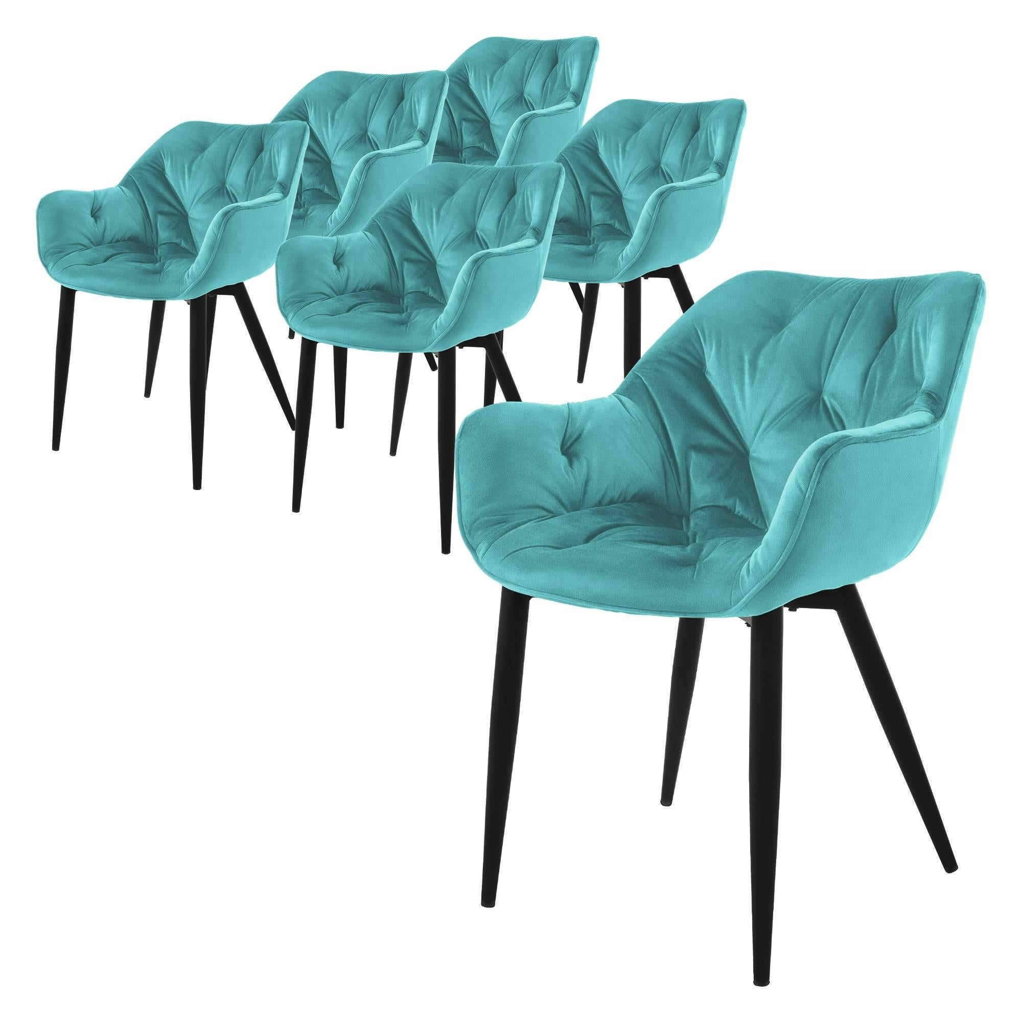 Set van 6 eetkamerstoelen Saga velvet – NADUVI