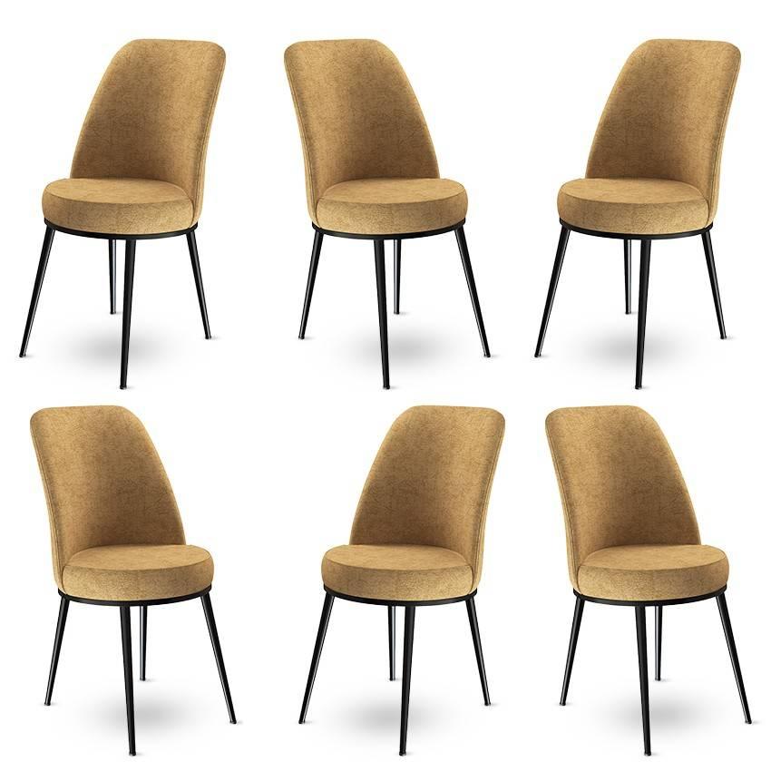 Set van 6 eetkamerstoelen Dexa velvet – NADUVI