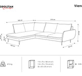 Hoekbank Vienna links velvet – NADUVI