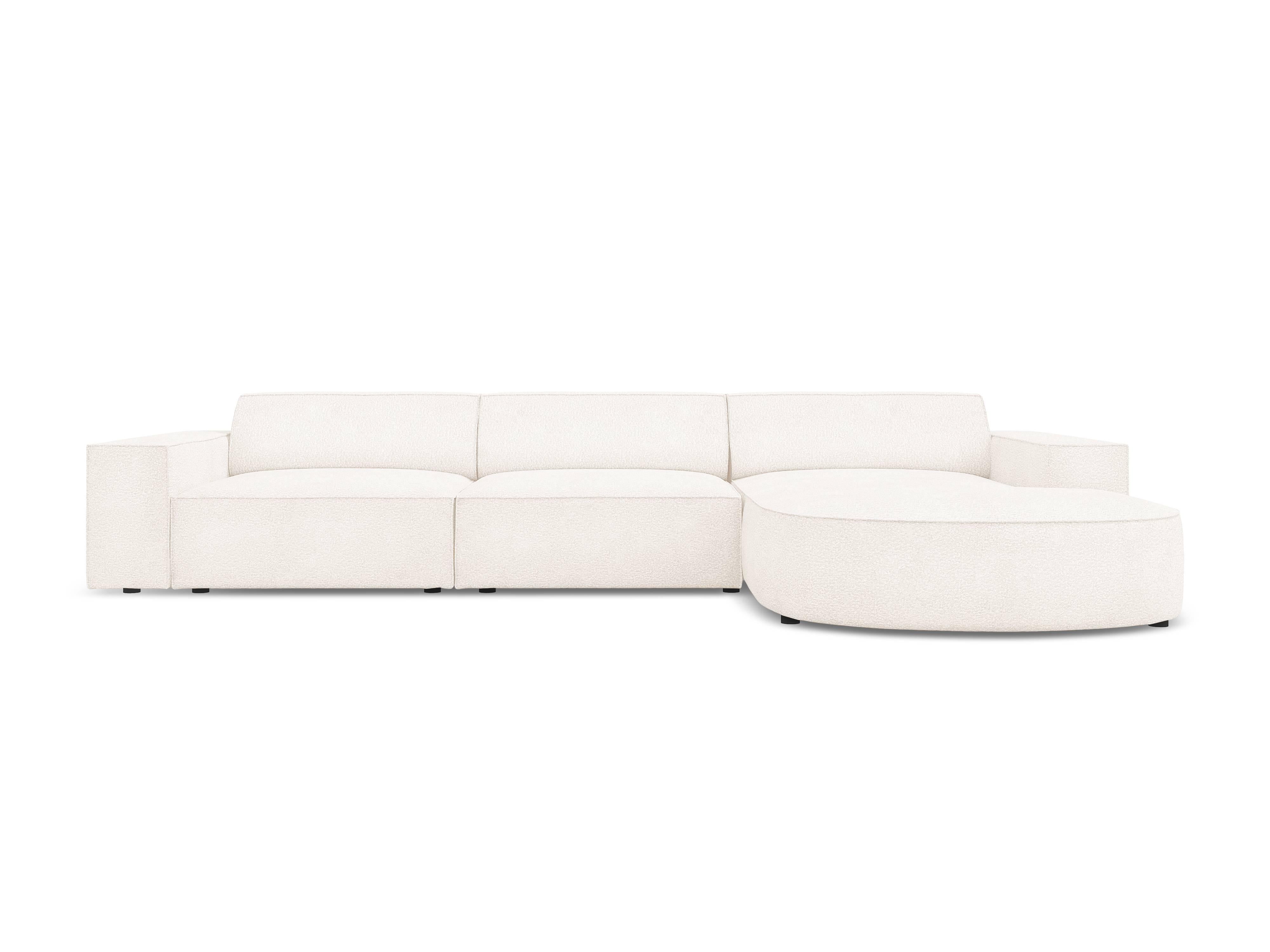 4-zits hoekbank Jodie bouclé Chaise Longue rechts – NADUVI